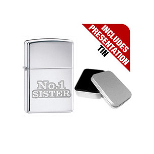 Personalised Engraved Lighter | No 1 Sister | Metal Memories