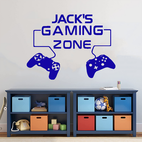 Personalised Gaming Room Wall Art Vinyl Sticker Decal | Metal Memories