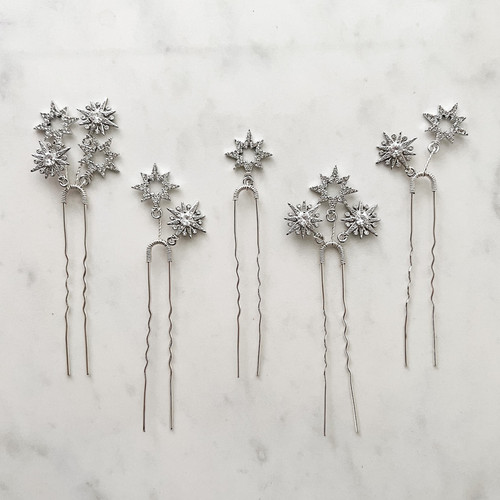 ASTERIA | Star Hair Pins | Garter & Veil