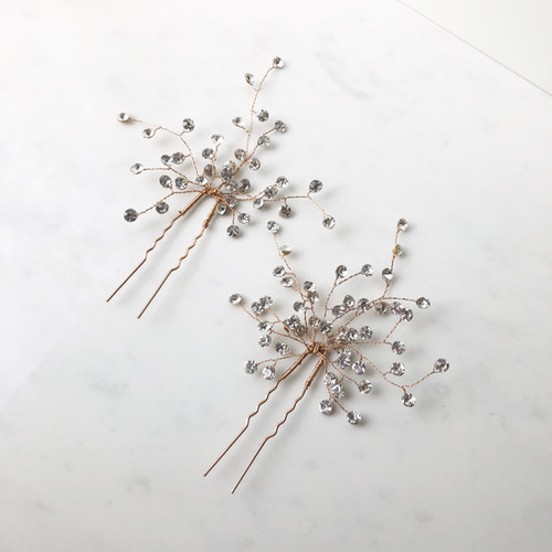 LUMEN | Crystal Spray Hair Pins | Garter & Veil