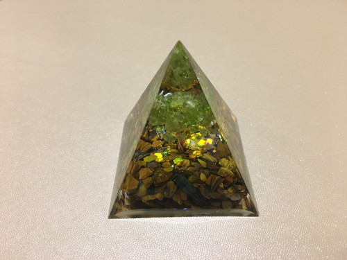 Prehnite and Yellow Tiger Eye Orgone Energy | Stonebabyy