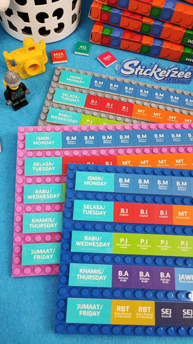S1 - Board jadual blocks (Sekolah Kebangsaan) | Sticker sekolah