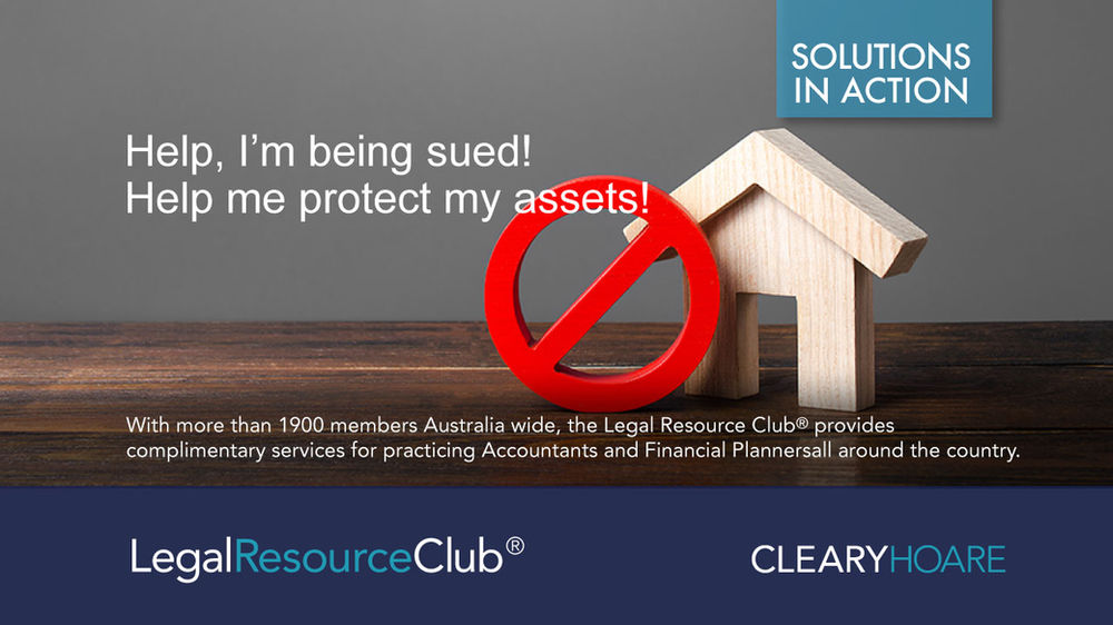 I'm being sued! Help me protect my assets.