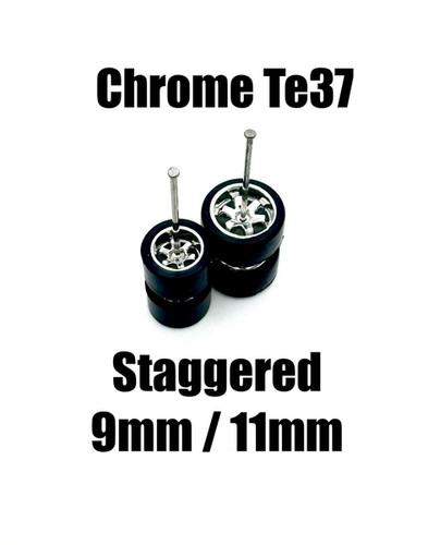 25 Pack Pack 9mm + 11mm Chrome Te37 Electroplated (For Civic Customs ...