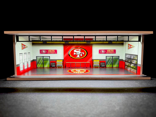 San Francisco 49ers Shop Theme LED Diorama Garage For 1/64 Scale Toy ...
