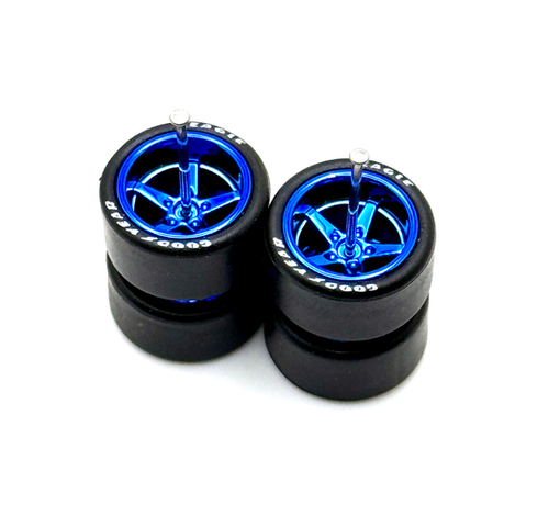 Advan V2 Blue Deep Dish 13/13mm + Lettered Tire | Shop 164