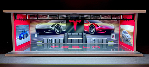 Tesla Garage Interior Theme LED Diorama Display | Shop 164