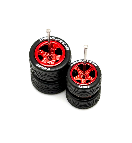5 Star Staggered 10mm / 12mm Red + Lettered Tire | Shop 164
