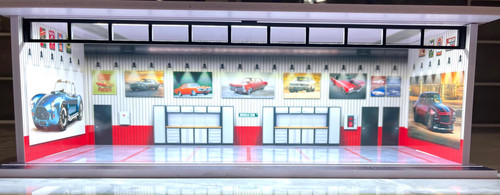 General American Muscle Car Theme LED Diorama Display Garage | Shop 164