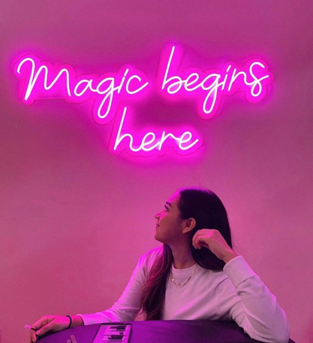 Magic Begins Here - LED Neon Sign | HUNT THE NIGHT