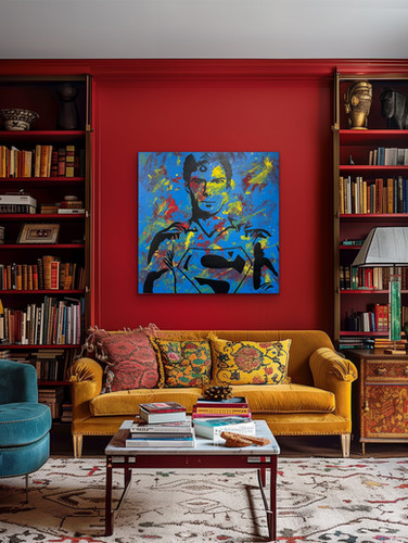 Superman Splatter - DC Comic Superman Abstract Artwork | Heart of Sarah