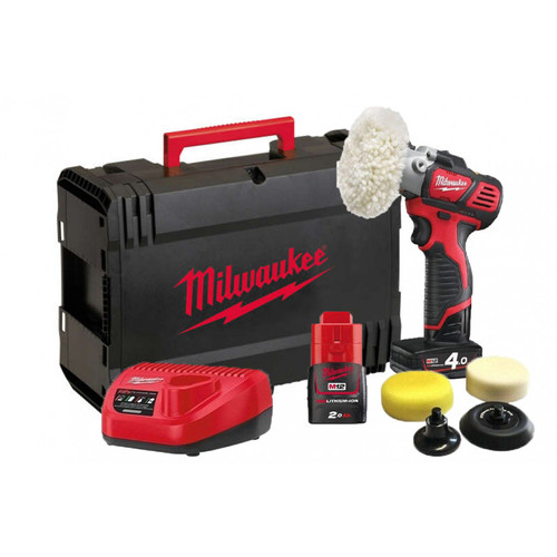 Milwaukee M12BPS-421X 12V Sub Compact Polisher/Sander (1 x 2.0Ah + 1 x ...