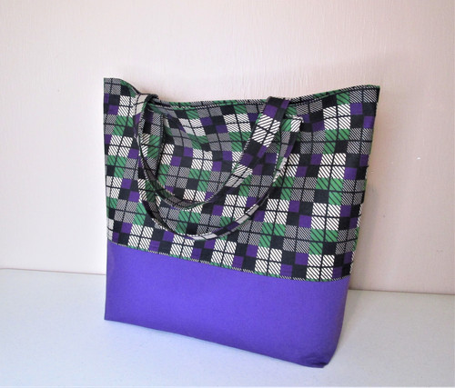 Purple Extra Large Reusable Tote Bags | Cinjas