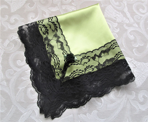 Oasis Green Satin Church Hankies | Cinjas