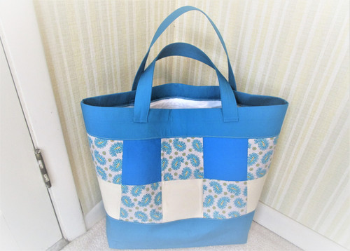 Blue Extra Large Reusable Tote Bags | Cinjas