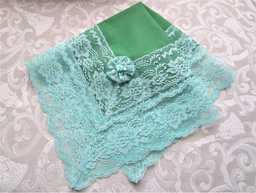 Kelly Green Cotton Lap Scarves | Cinjas