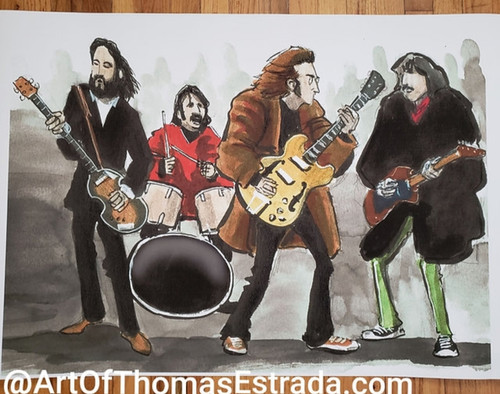 Rooftop Beatles Print | artofthomasestrada