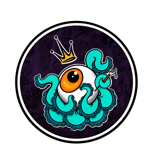 Octo-Eye Logo sticker | Julens Art Shop