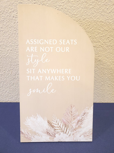 No Seating Chart Sign | flagstaffvenue