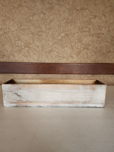 White Washed Rectangle Flower Boxes | flagstaffvenue