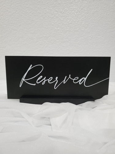 Black & White Reserved Signs | flagstaffvenue