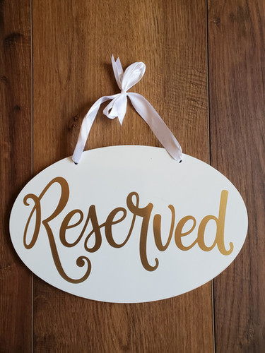 Reserved Hanging Sign | flagstaffvenue