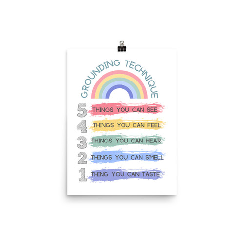 5-4-3-2-1 Grounding Technique Poster | Modern Mental Health