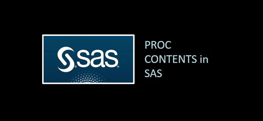 PROC CONTENTS in SAS