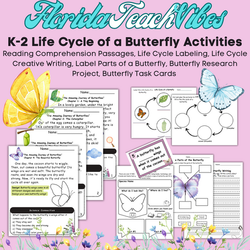 K-2 Life Cycle of a Butterfly Activity Pack | Homeschool | Science ...
