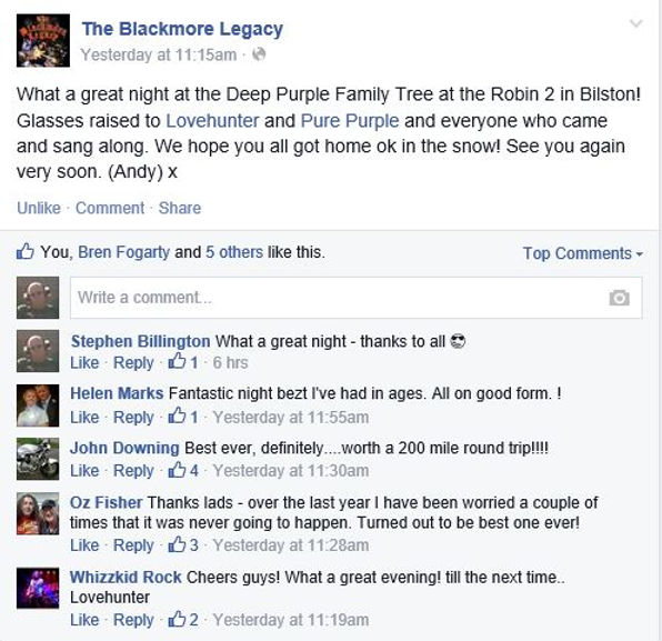 Deep Purple Family Tree Event