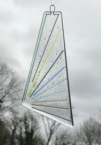 Linear Angles Suncatcher | Glass Art Designs