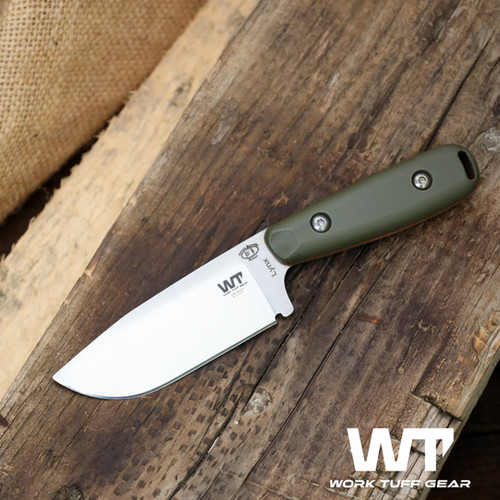 Lynx- (N690 Cryo)-Satin/ODG with Orange liner scale | Work Tuff Gear