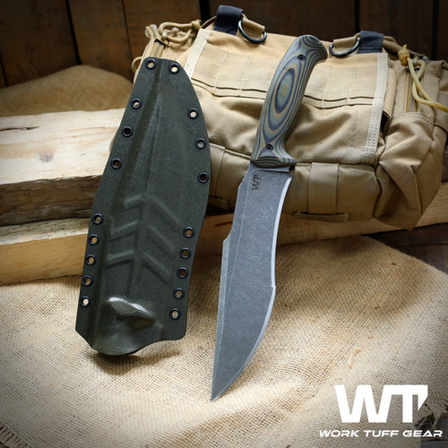 Lanzeta (NC)- Darkwashed / (SK85)-Tree Bark Camo Grip/ODG Kydex Sheath ...