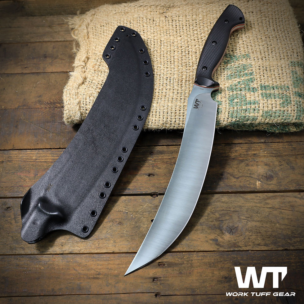 Atayal XL-(SK85)-Satin finish-Black with Red liner Gator Grip | Work ...