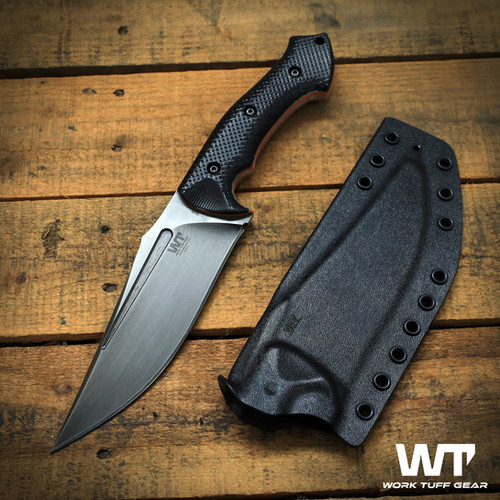 BlackOut (SK85)-Gen 2-Black &ORG -Gator Grip (Dark Washed) | Work Tuff Gear