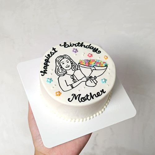 Customisable cream portrait bento cake | Eggyi.co