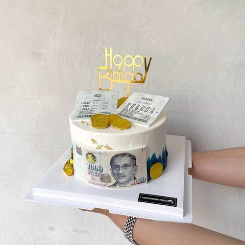4D Lottery Money Theme Cake (L15) | Cakeinspiraton SG