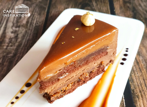 Hazelnut Praline Slice Cake | CAKEINSPIRATION SG