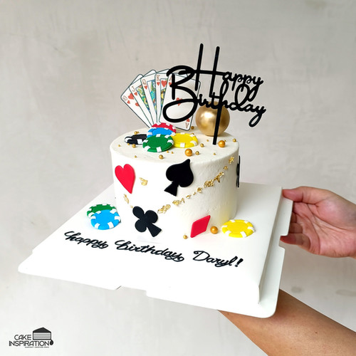 Poker Cards Themed Cake (L18) | Cakeinspiraton SG