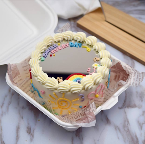 Rainbow drawing selfie bento cake | Eggyi.co