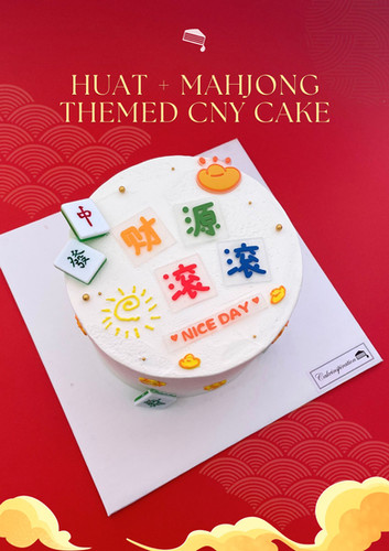 Huat Tag + Mahjong Tiles Theme CNY Cake | CAKEINSPIRATION SG