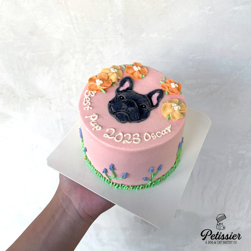 Pink Garden Design Theme Pet Cake | Petissier SG