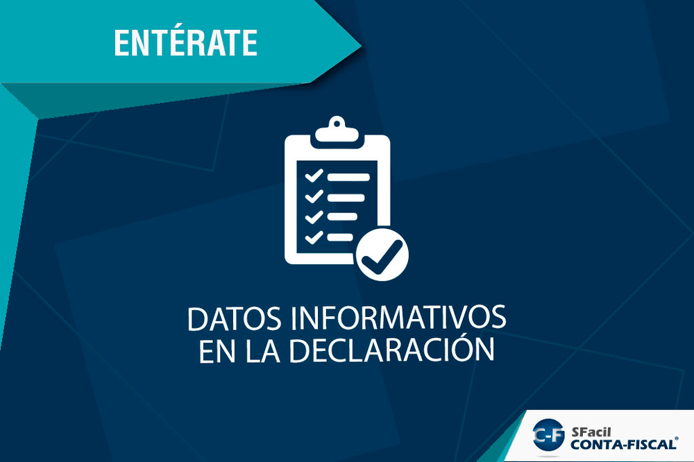 DATOS INFORMATIVOS EN LA DECLARACIÓN