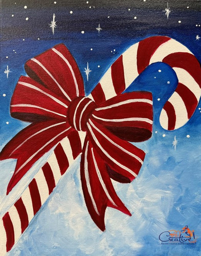 Paint Party "To-Go" - CANDY CANE | BE! Creative Arts Center