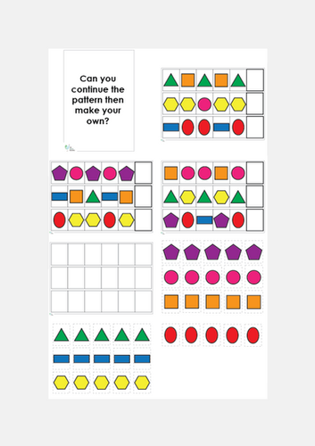 Shape Pattern Cards | The Reggio Resource