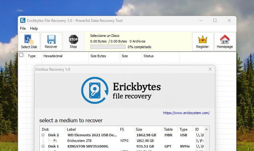 ErickBytes File Recovery | Data Recover Tool