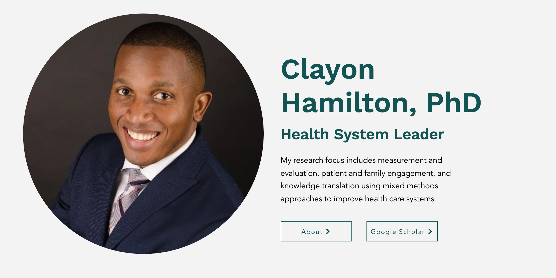 Clayon Hamilton, PhD | Academic