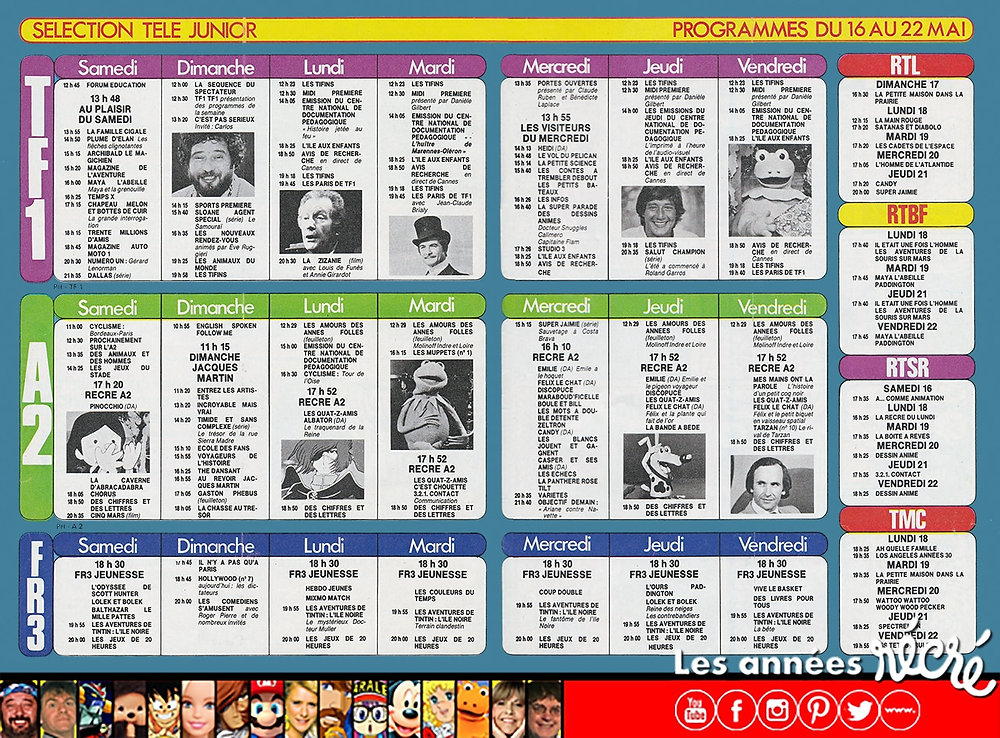 Programmes TV 16 au 22 mai 1981