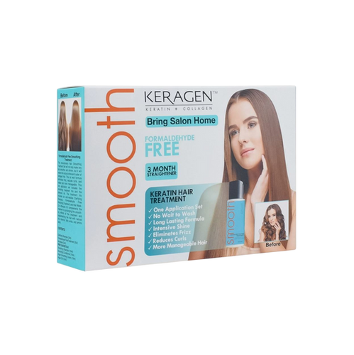 KERAGEN KIT SMOOTH KERATIN HAIR TREATMENT FORMALDEHYDE FREE 2OZ ...