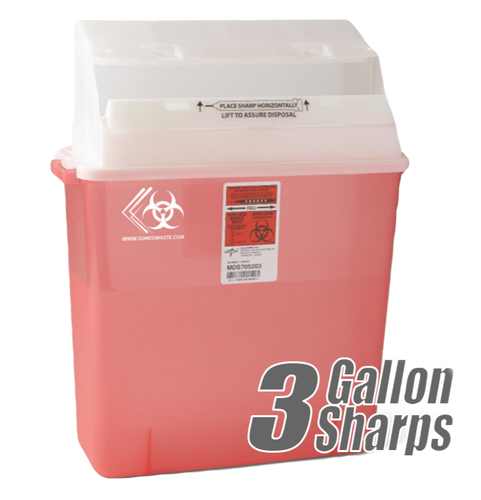 3 Gallon Sharps Container (Red) | SD Medical Waste